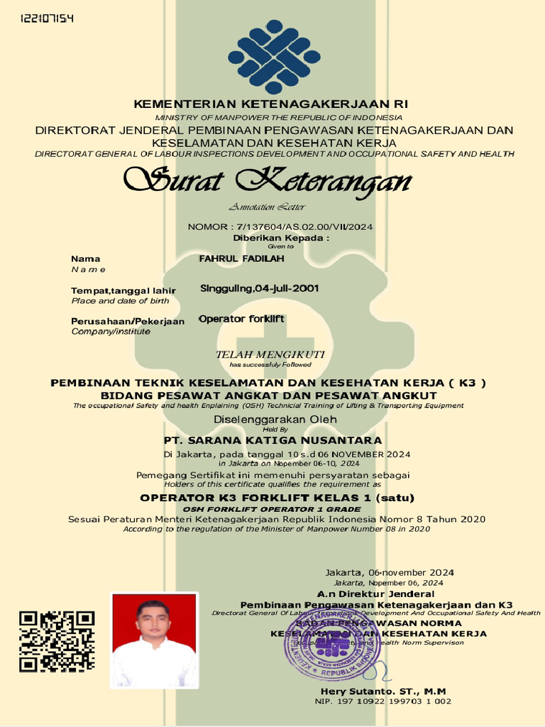 Penerbitan Sertifikat Fahrul | PDF