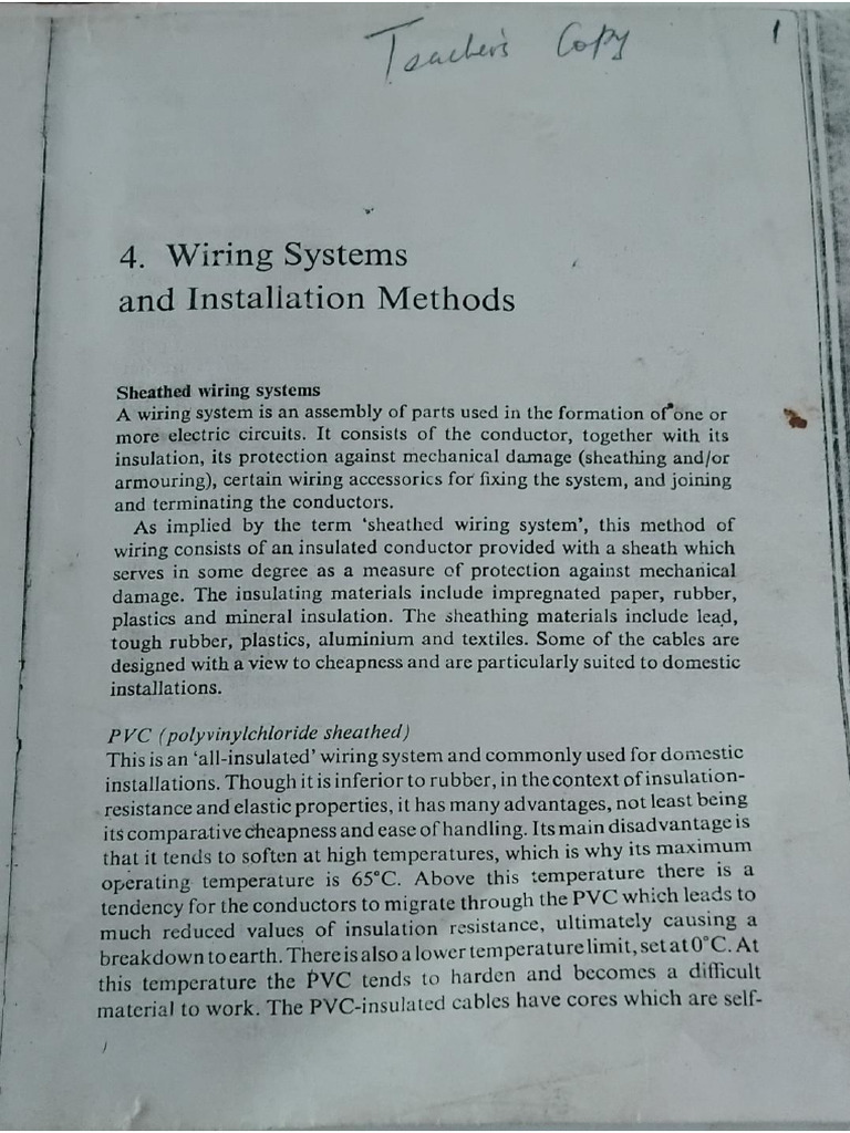 Wiring System and Installation Methods | PDF