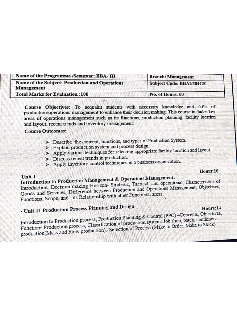Production & Operations Management | PDF Production & Operations Management | PDF