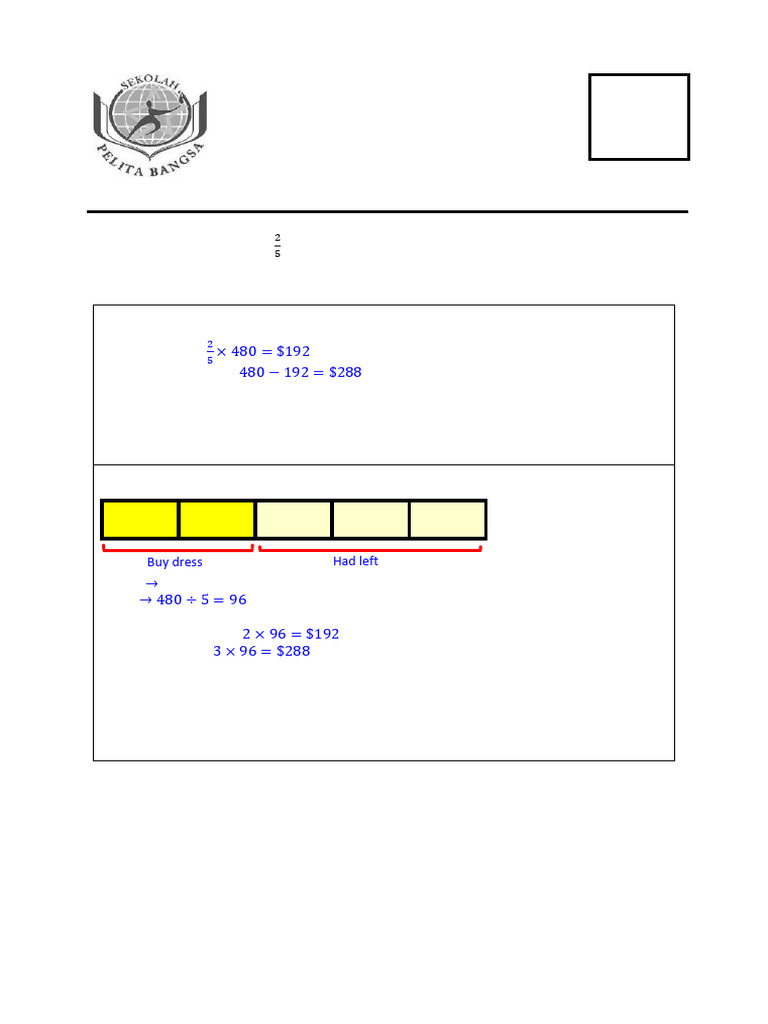 Math Exercise 2 (Fraction and Ratio) | PDF | Elementary Mathematics | Division (Mathematics)