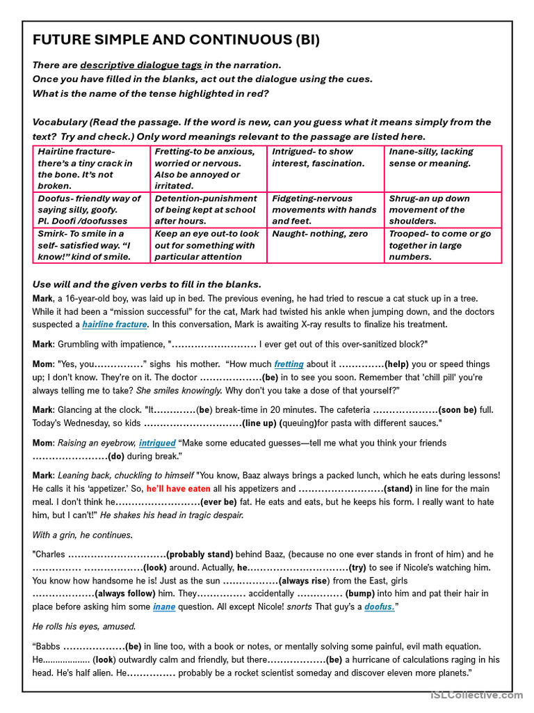 Future Simple and Continuous Tense Guide | PDF
