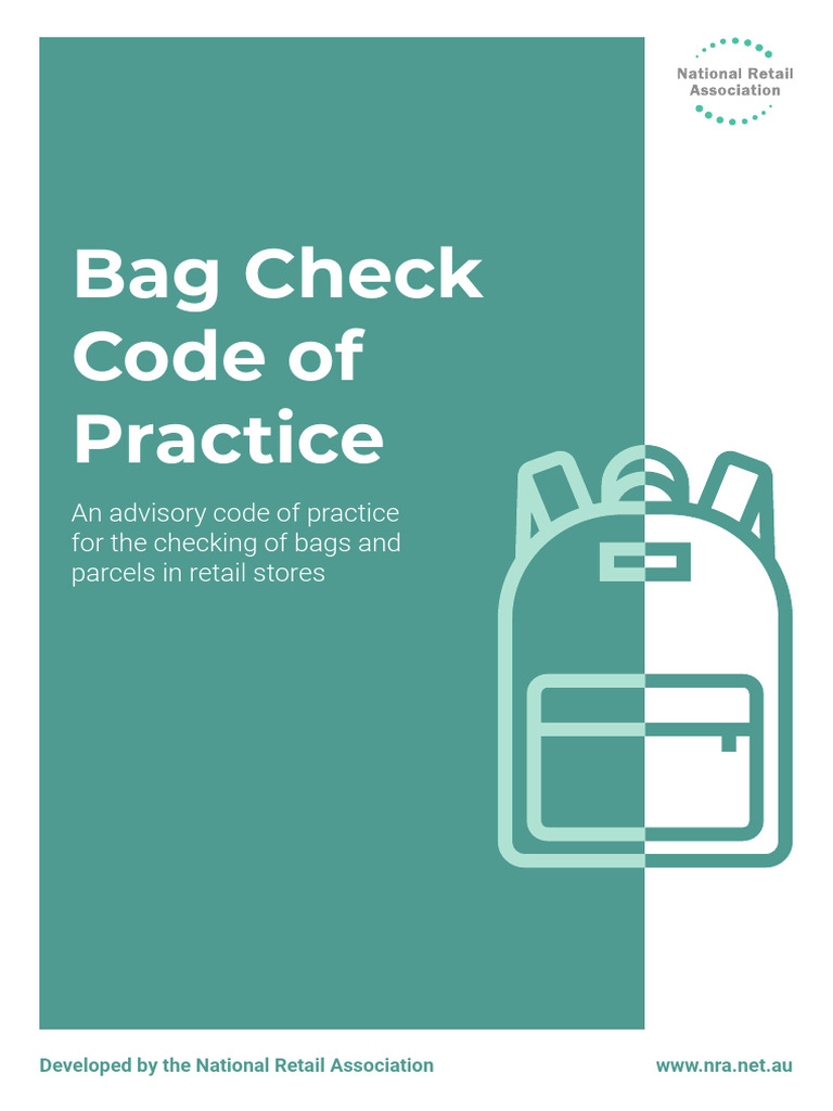 Australia Bag Check Code of Practice | PDF | Retail | Justice