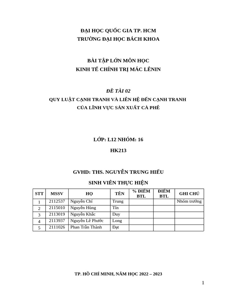 L12 - Nhóm 16 - Chủ đề 02 | PDF