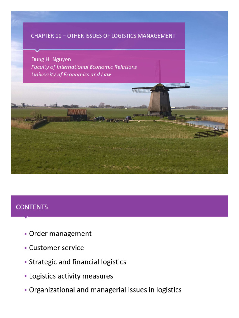 Chapter 11 - Logistics - Dung Nguyen | PDF | Logistics | Business Economics