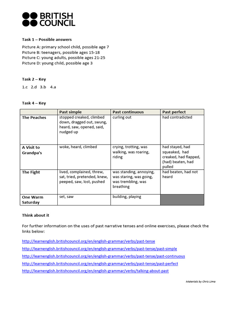 Short Stories Lesson 8 Answer Key | PDF
