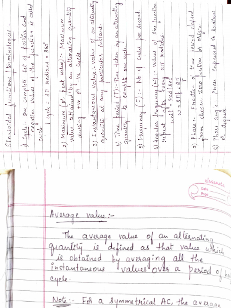 Module2 - Single Phase AC Circuits Defintions | PDF