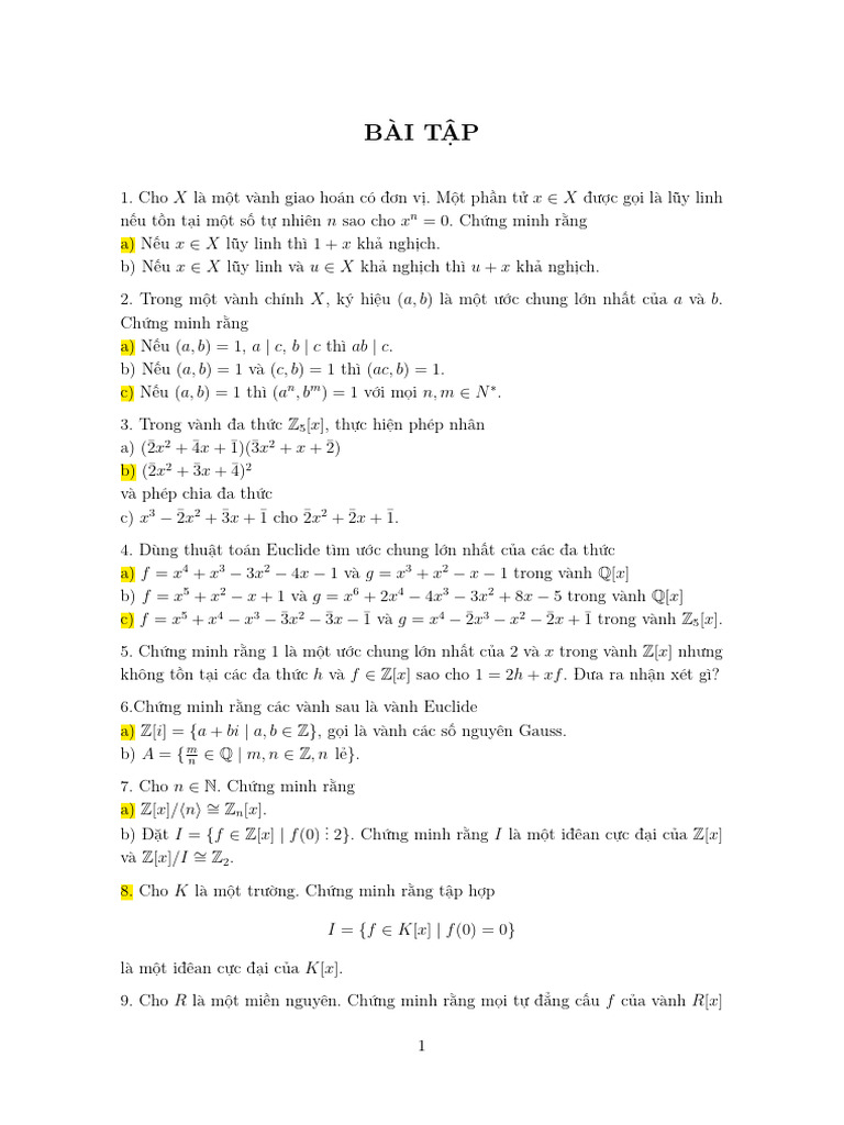 Bai Tap DSDC 2 | PDF