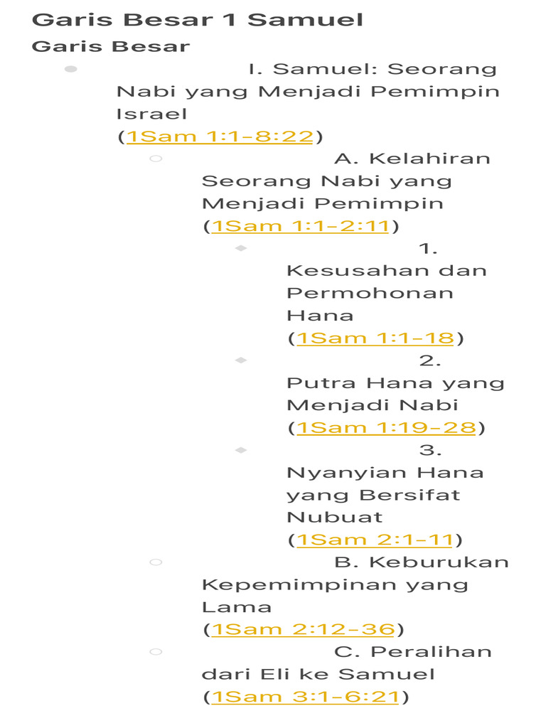 Garis Besar 1 Samuel | PDF