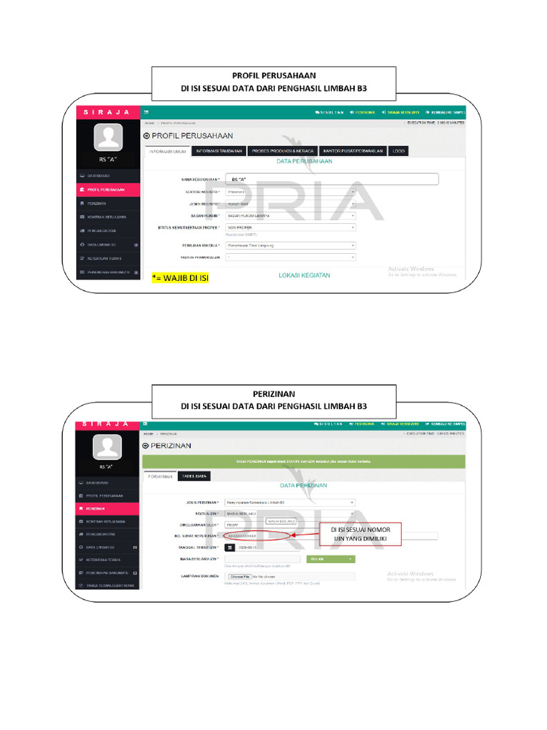 Pedoman Pengisian Siraja | PDF