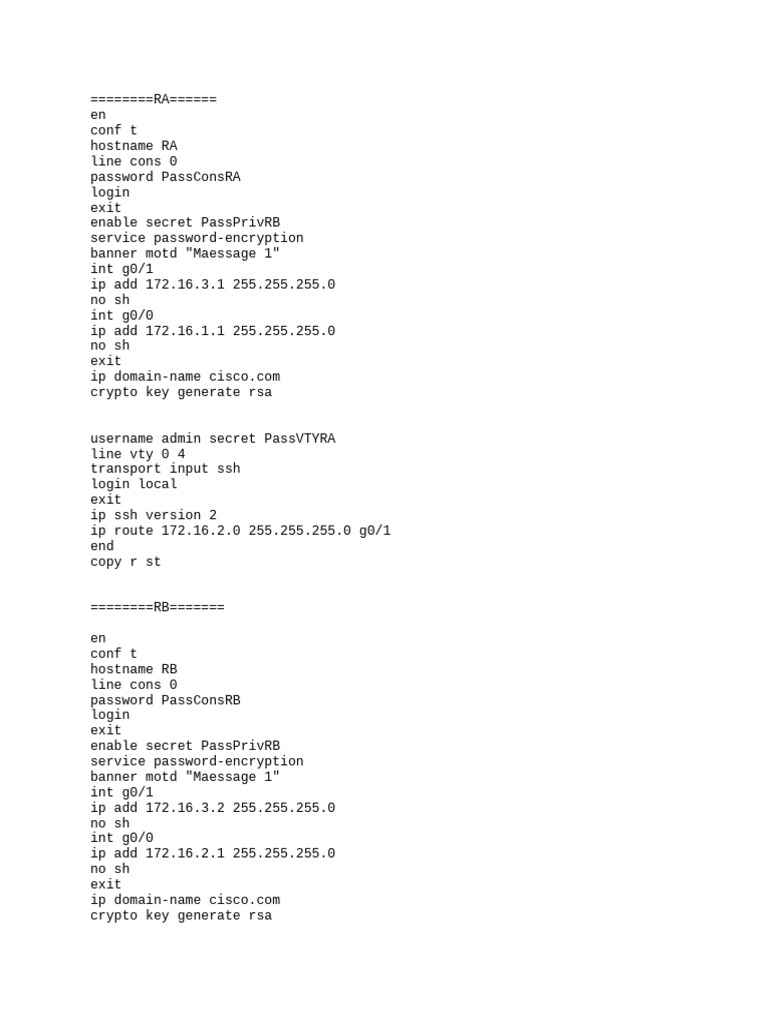 Cisco Network Configuration Guide | PDF | Computers