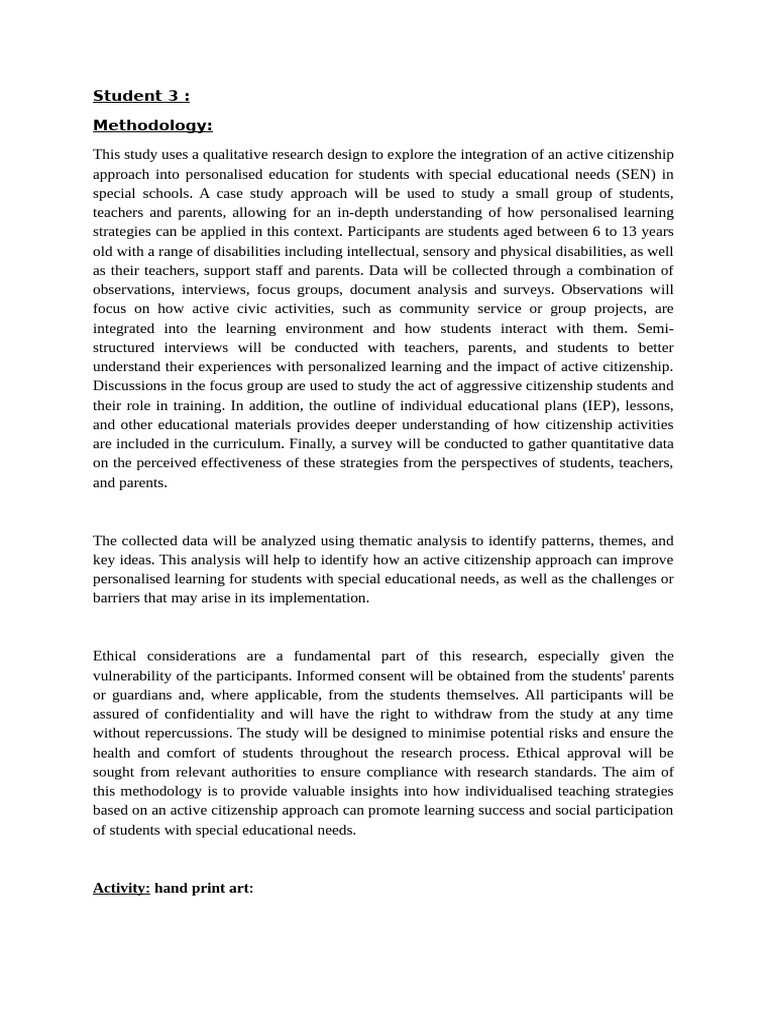 Methodology Student 3 | PDF | Focus Group | Methodology