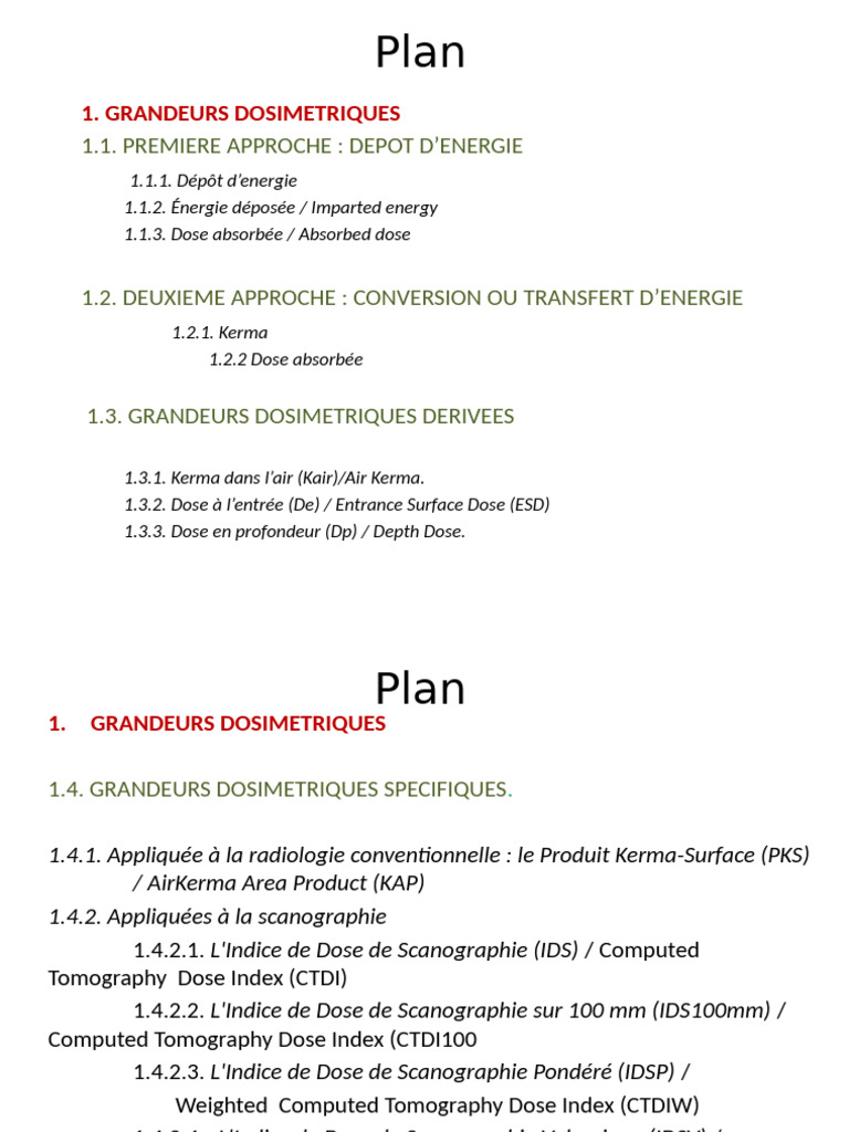 Grandeurs dosimétriques en radiologie | PDF | Dose absorbée | Radioactivité