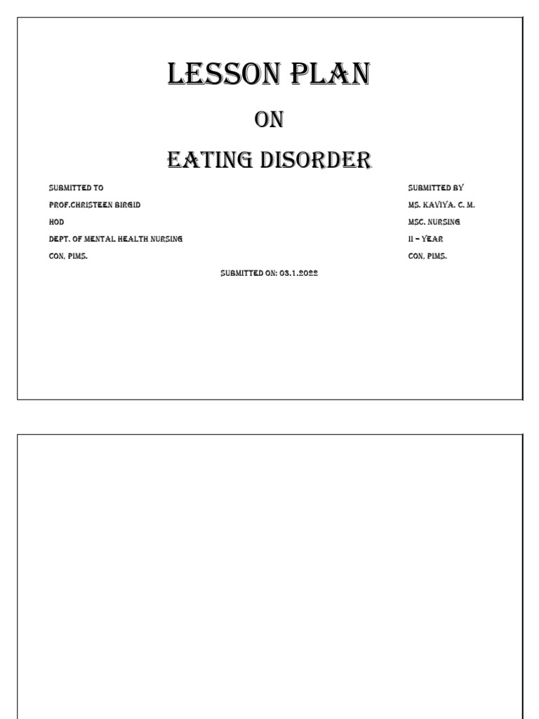 Eating Disorders: Nursing Guide | PDF | Anorexia Nervosa | Mental Disorder
