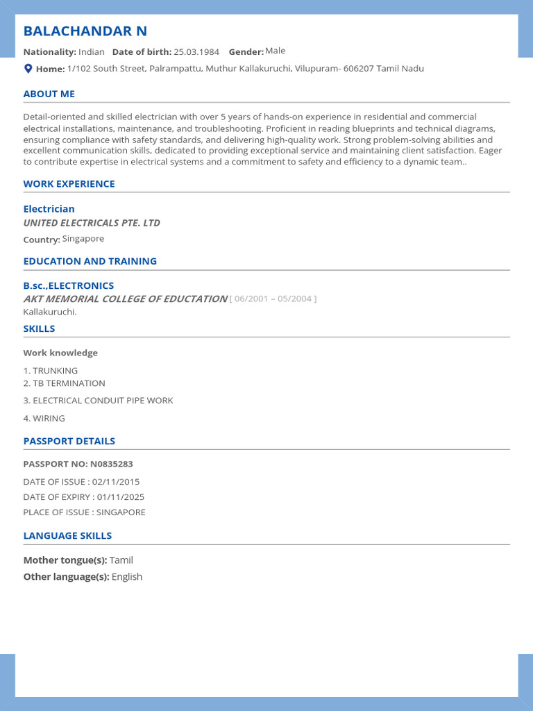 Balachandar Resume01 | PDF | Computers | Technology & Engineering