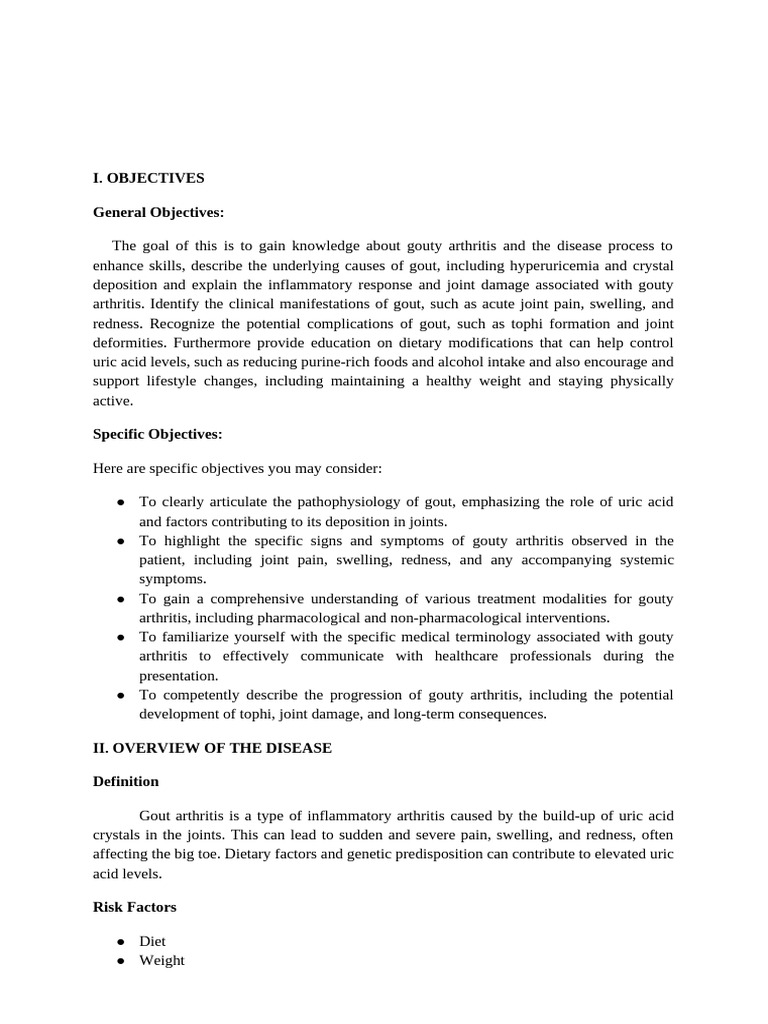 Case Study Gouty-Arthritis | PDF | Gout | Arthritis
