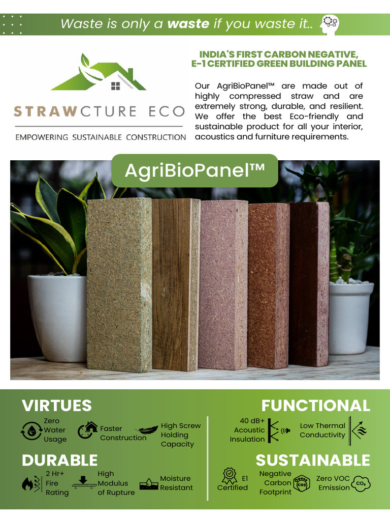 Strawcture - AgriBioPanel Tech Specs | PDF | Building Engineering | Materials