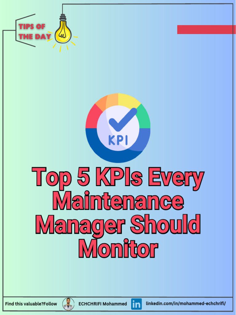 Top 5 KPIs for Maintenance Managers | PDF | Systems Engineering ...