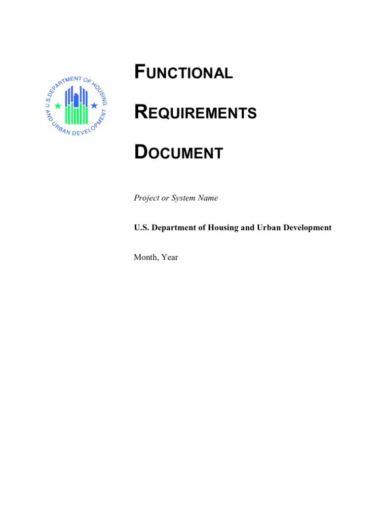 Functional Requirements Document Template | PDF | Databases | Software