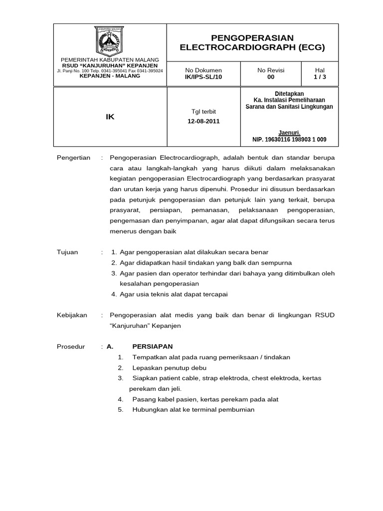 010 Electrocardiograph (Ecg) Ik | PDF