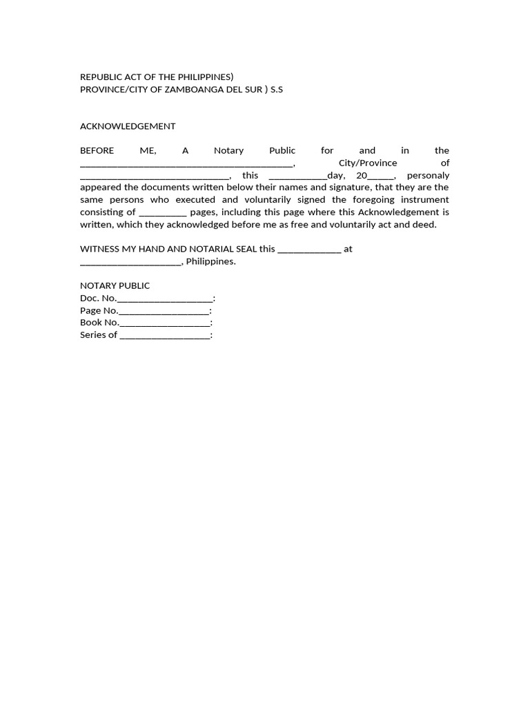 Acknowledgement Attestation | PDF
