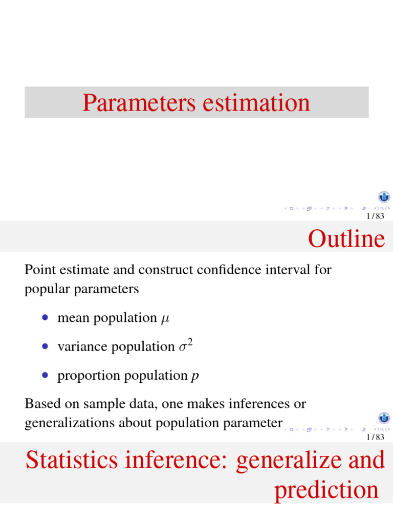 11 Parameter Estimation | PDF | Estimator | Bias Of An Estimator
