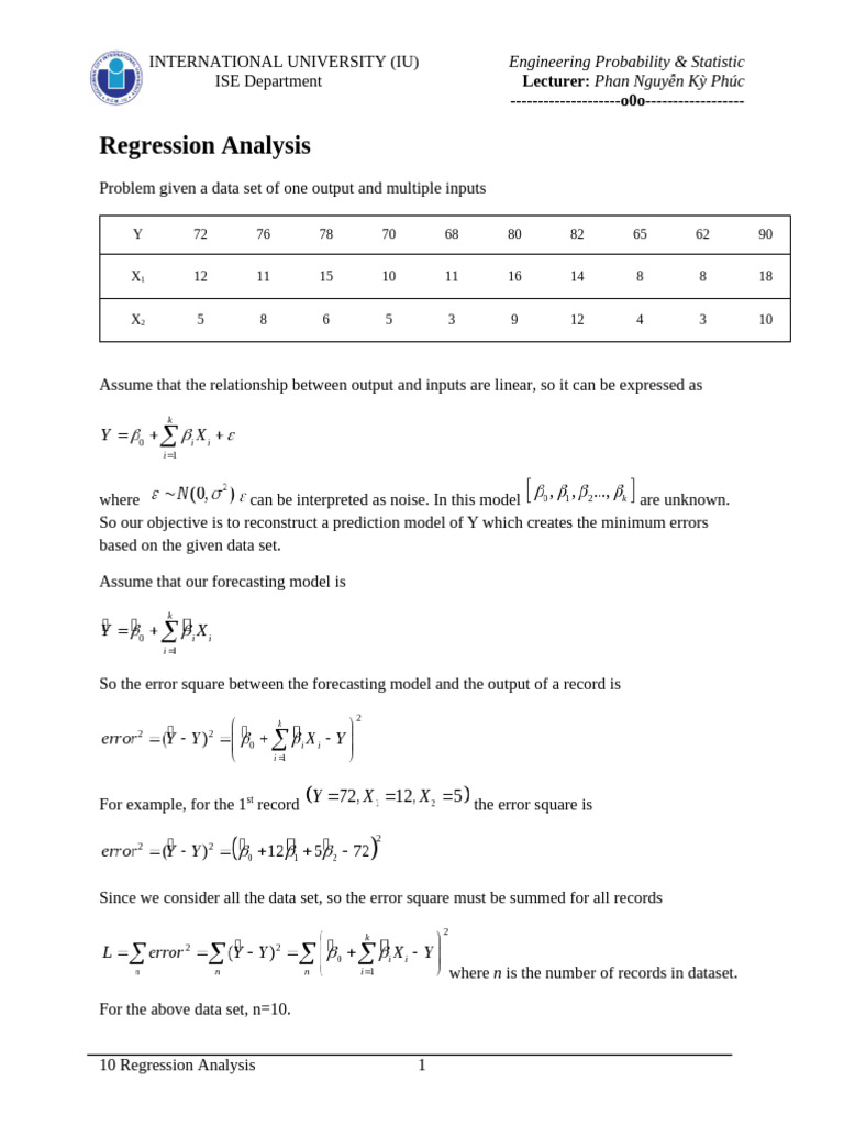 Regression Analysis in Engineering Statistics | PDF | Regression ...
