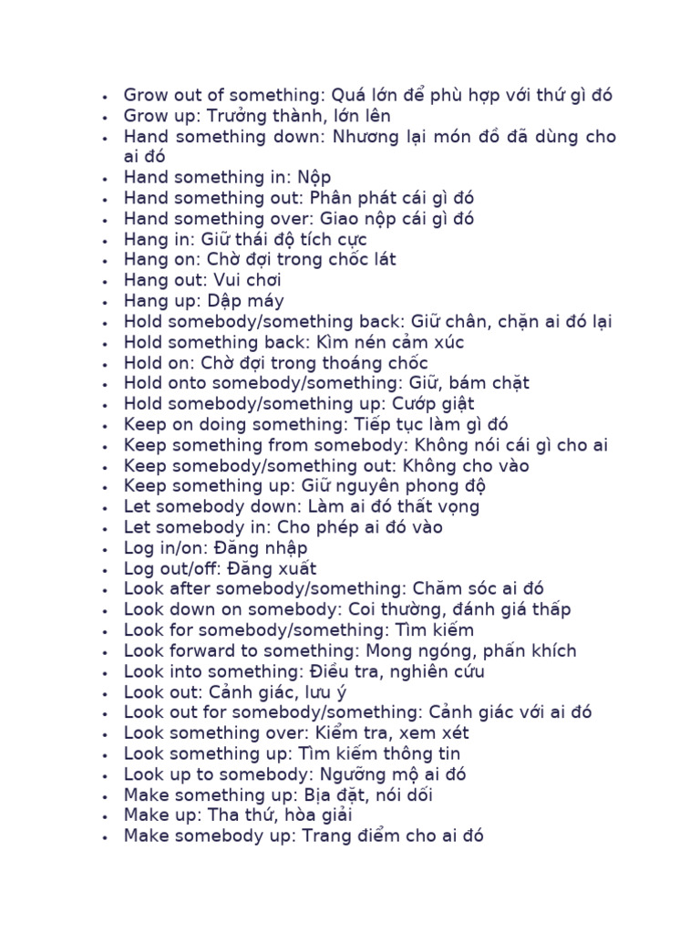 200 Phrasal Verbs Thông D NG | PDF