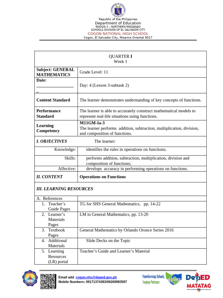 Week 1. Day 4 (Lesson 3-Subtask 2) | PDF | Learning | Function ...