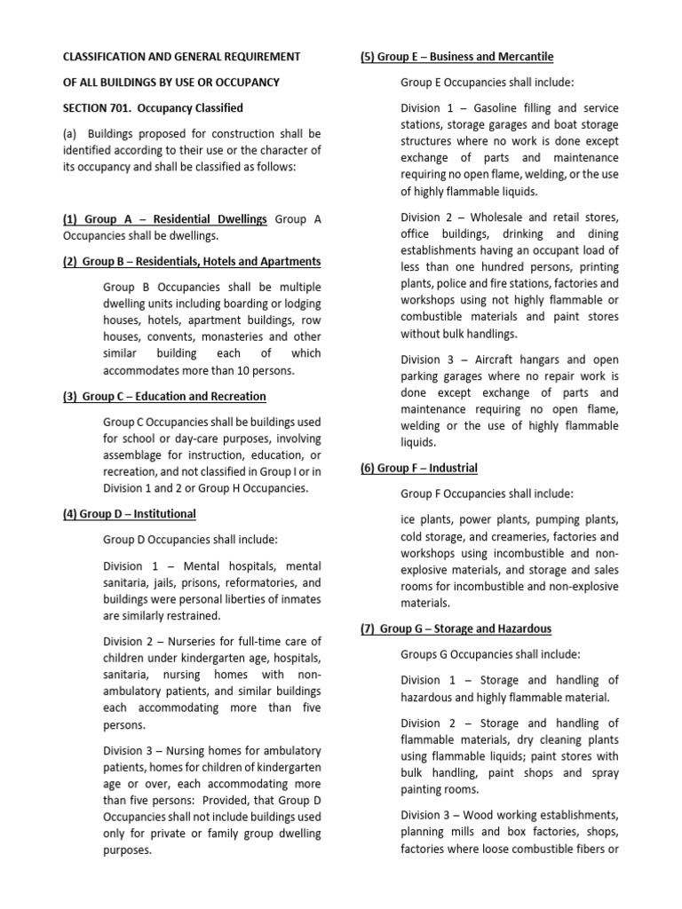 Buildings Used or Occupancy | PDF | Building