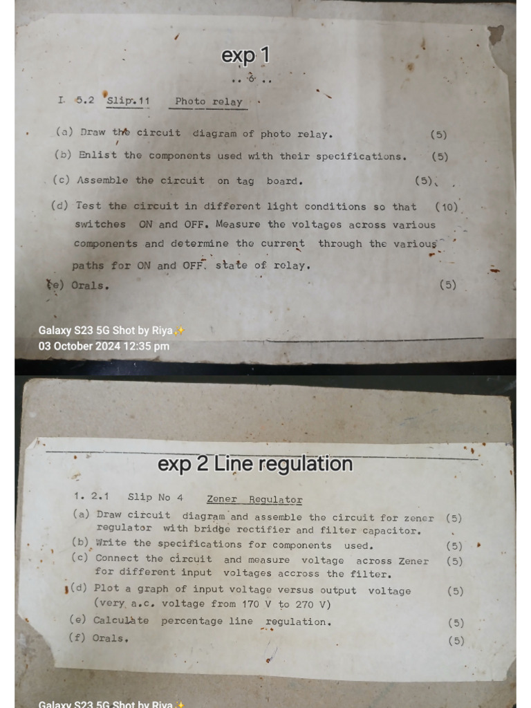 Electronics 1 Practical Slips | PDF