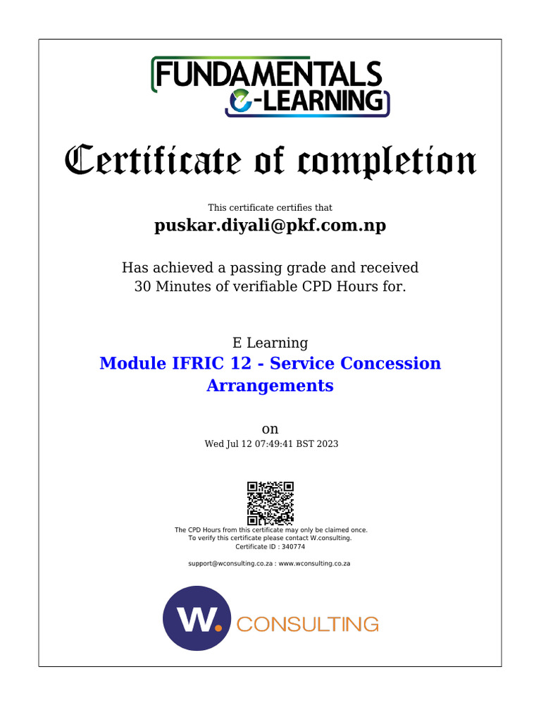 Module IFRIC 12 - Service Concession Arrangements | PDF | Career ...