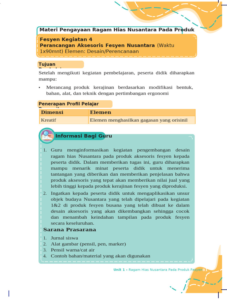 Modul Ajar-Pkwu - Kerajinan-4 | PDF | Karier & Perkembangan | Seni