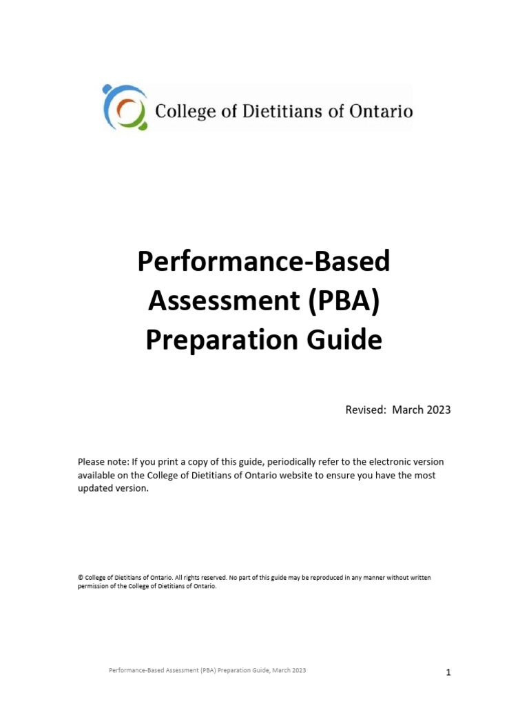 PBA Preparation Guide 2023 Final | PDF | Dietitian