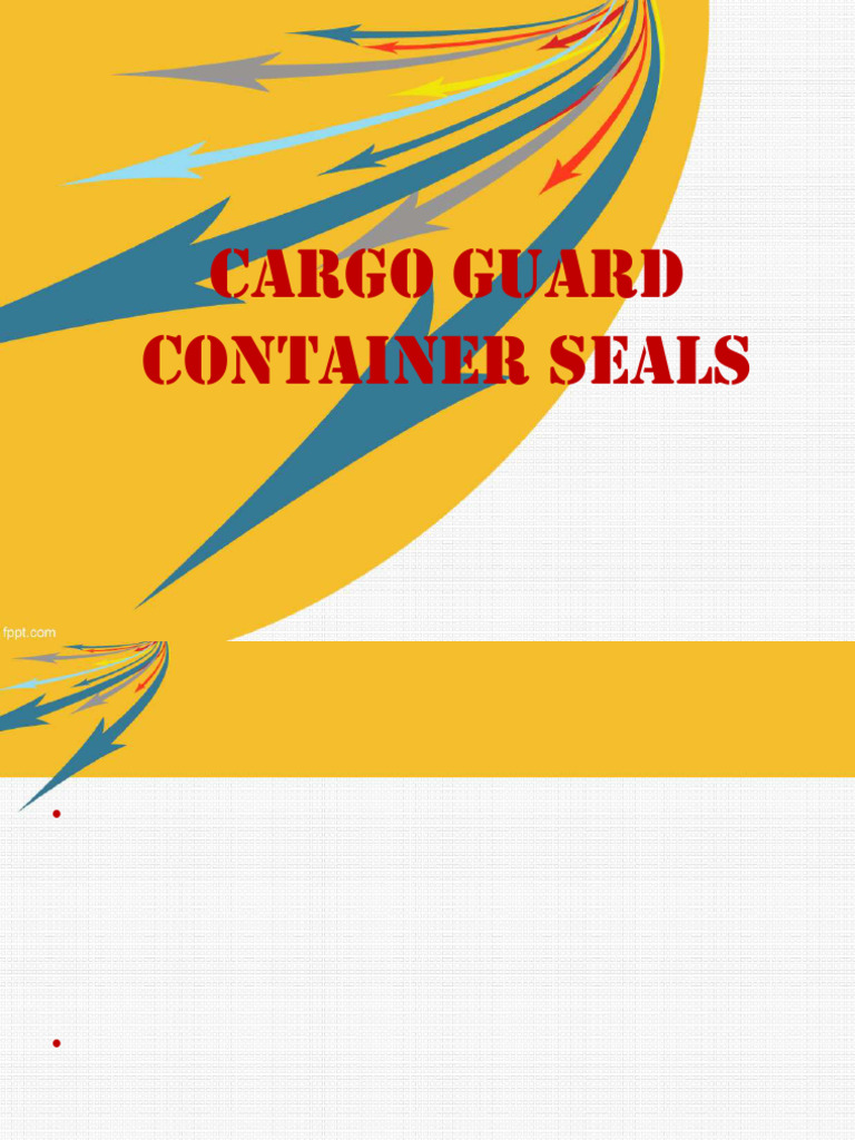Cargo Guard Container Seals Co Profile | PDF | Cargo | Freight Transport