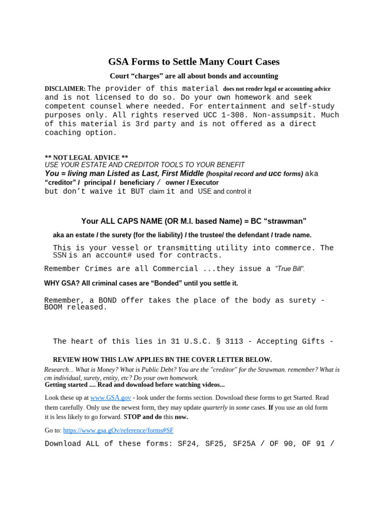 Gsa How To Settle Court Cases - Coverted | PDF | Mail | Registered Mail