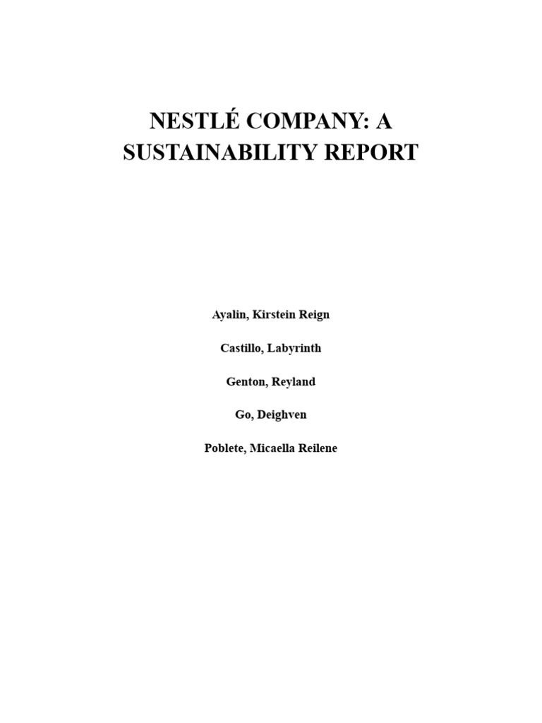 Nestlé Sustainability Report 2024 | PDF | International Financial ...