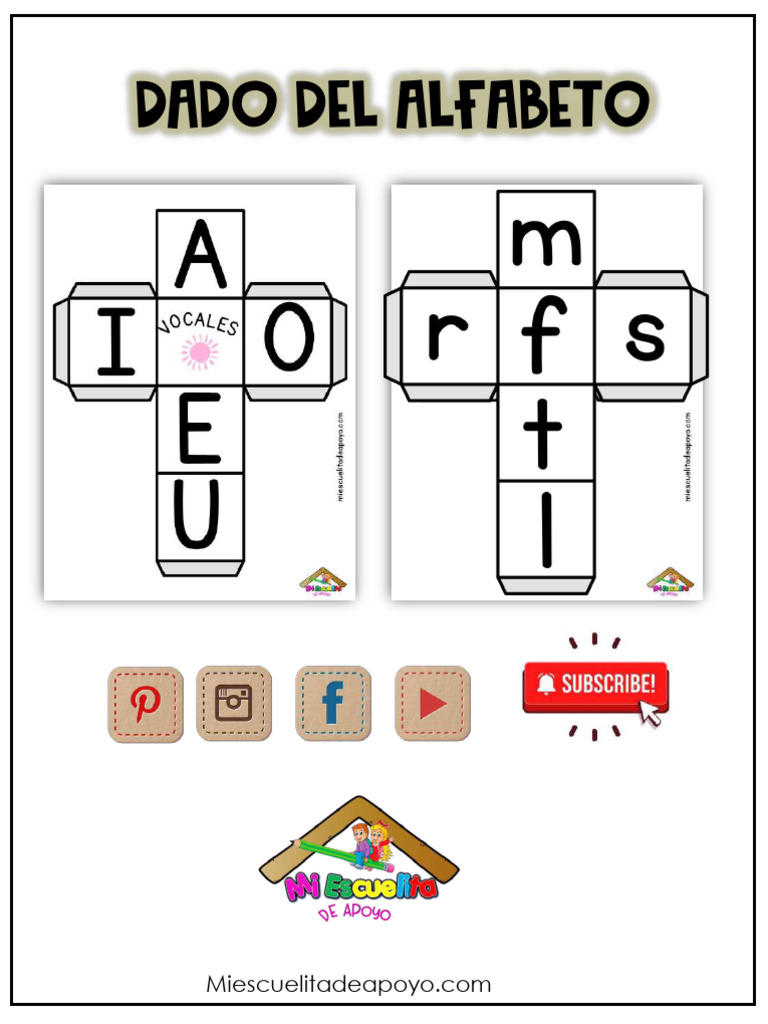 Recursos Educativos: Dado del Alfabeto | PDF | Estudios de idiomas ...