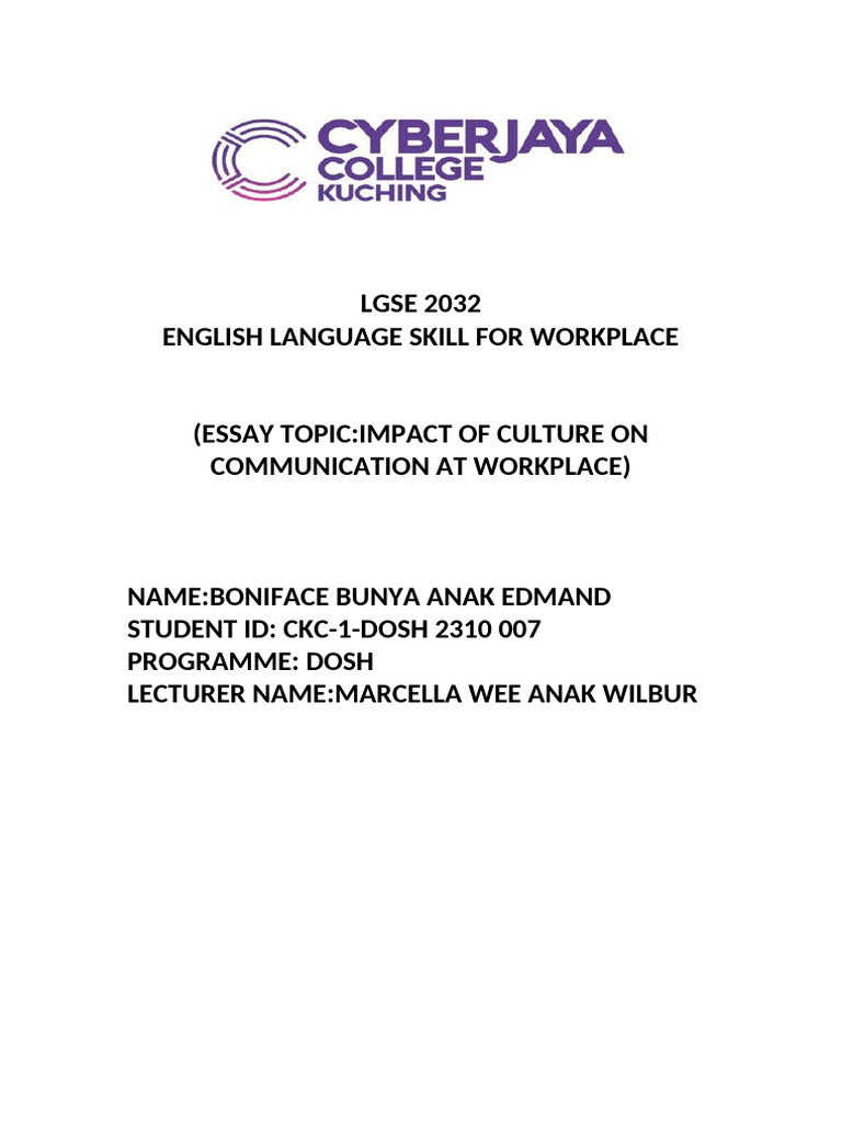 Culture's Impact on Workplace Communication | PDF | Communication | Nonverbal Communication