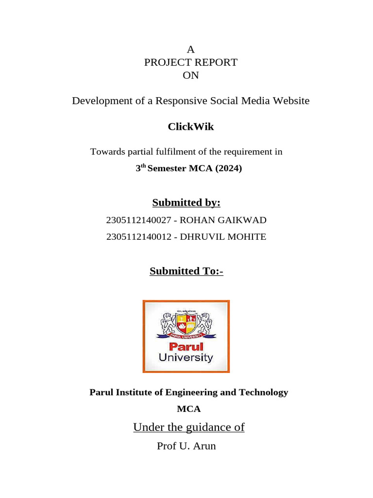 Minor Project Clickwik | PDF | Computer Security | Security