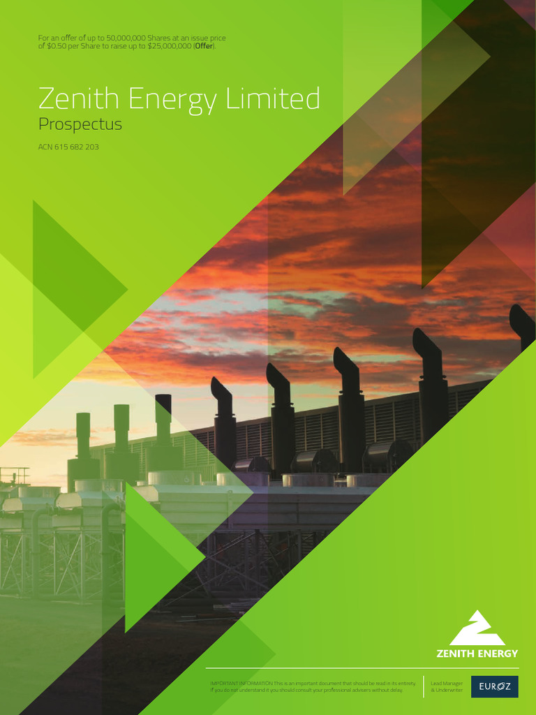 Zenith Energy AU Microgrid Mine 01855124 | PDF | Risk | Photovoltaics