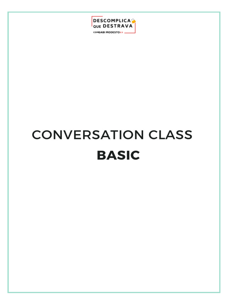 Conversation Class: Basic Questions | PDF
