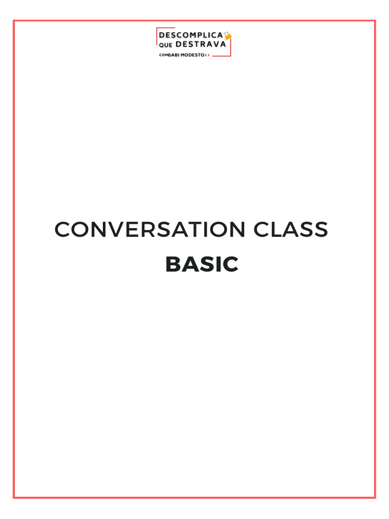 (DQD) Basic - Conversation Class | PDF