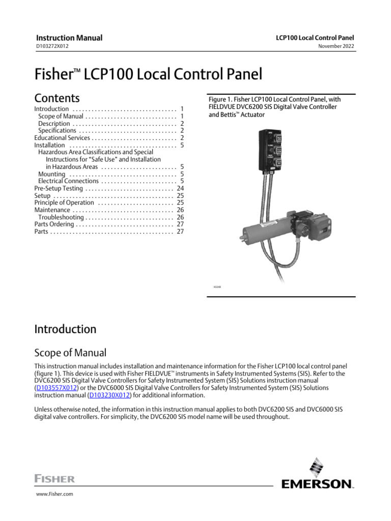 Instruction Manual Fisher Lcp100 Local Control Panel en 123028 | PDF ...