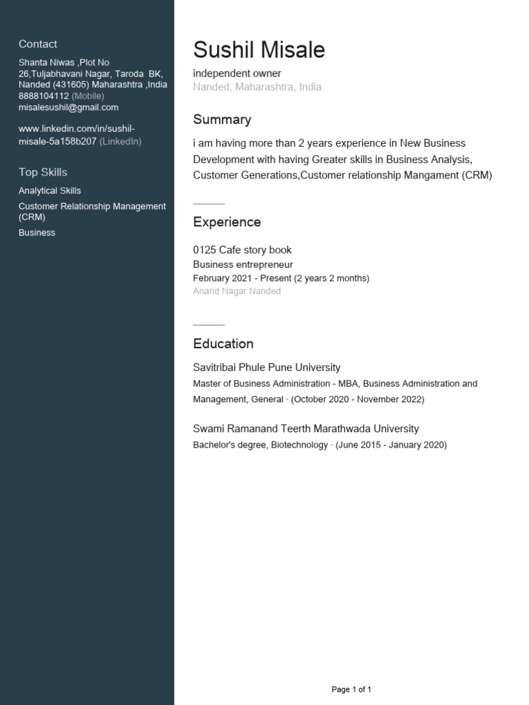 Cutshort Sushil CV PCCR | PDF