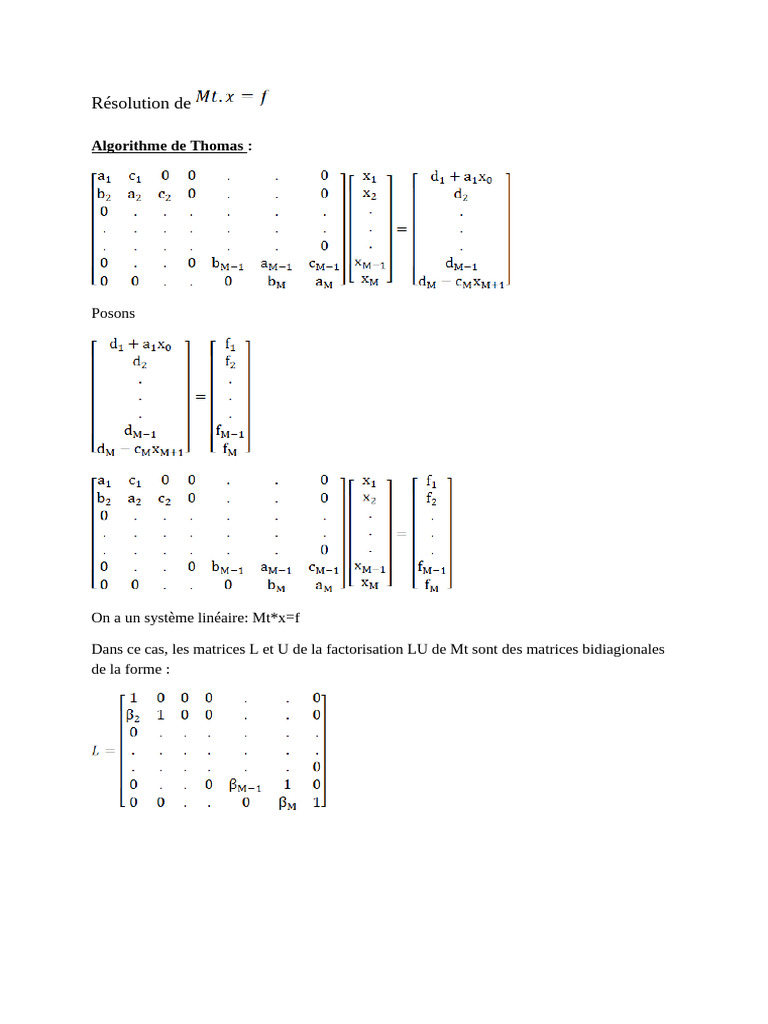 Algorithme de Thomas | PDF