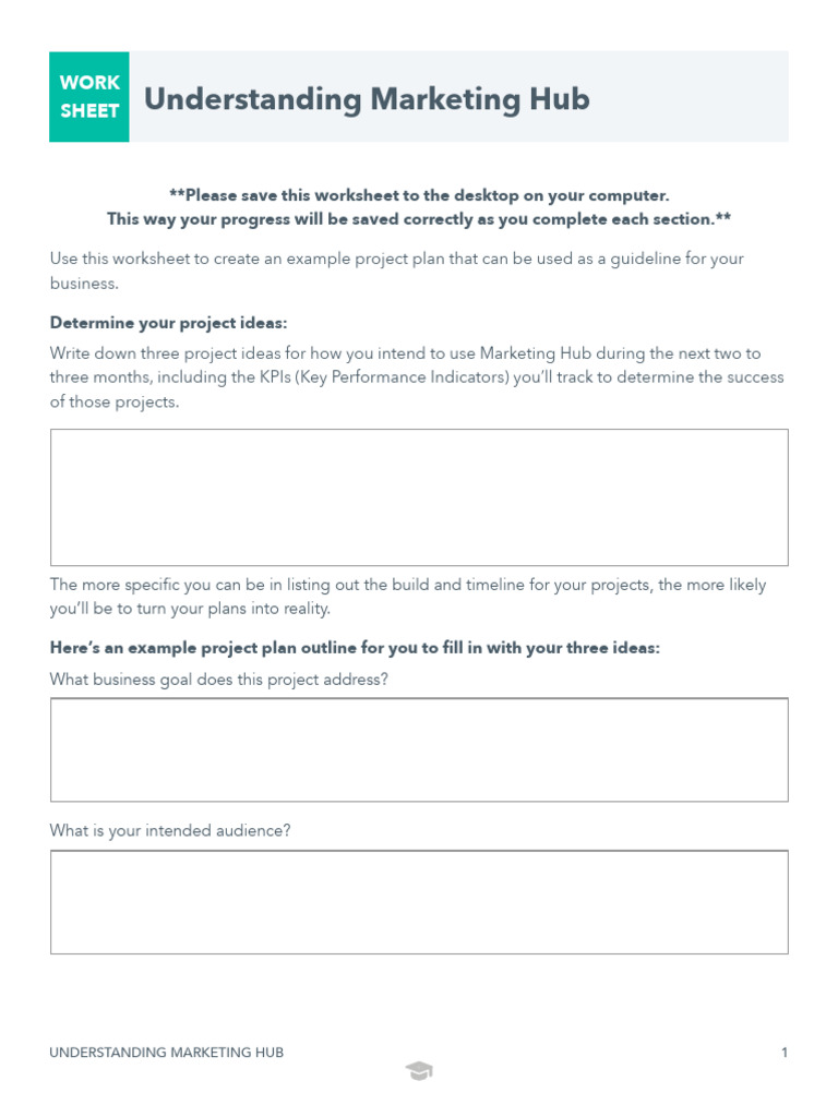 HMSC18 Understanding Marketing Hub WORKSHEET Editable | PDF | Popular ...