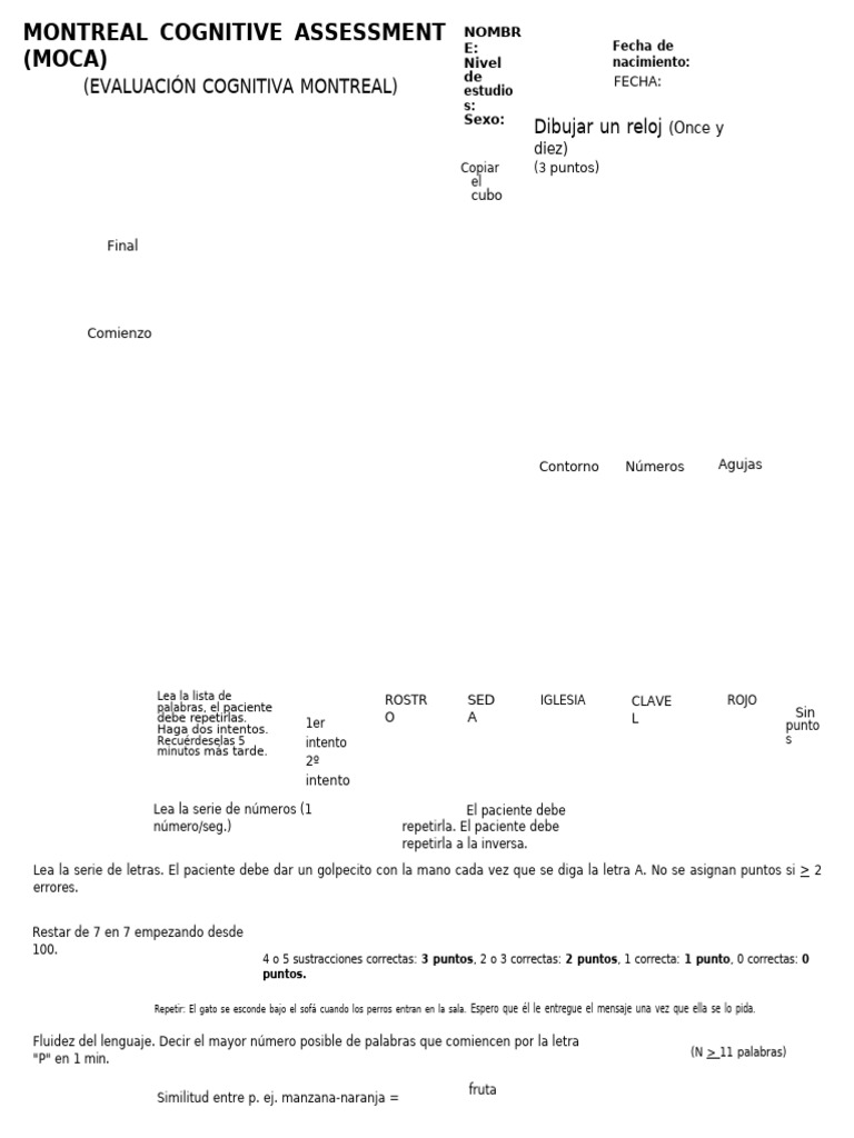 MOCA | PDF