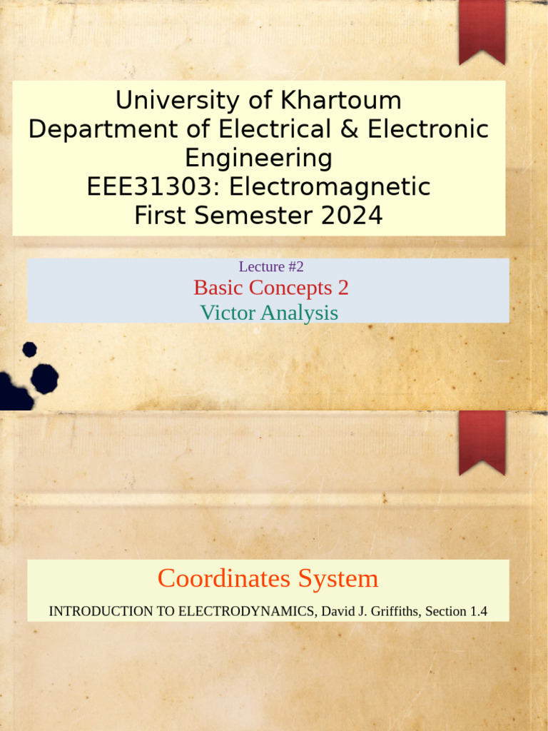 Lect 02 Basic Concepts 2 | PDF | Coordinate System | Divergence Lect 02 Basic Concepts 2 | PDF | Coordinate System | Divergence