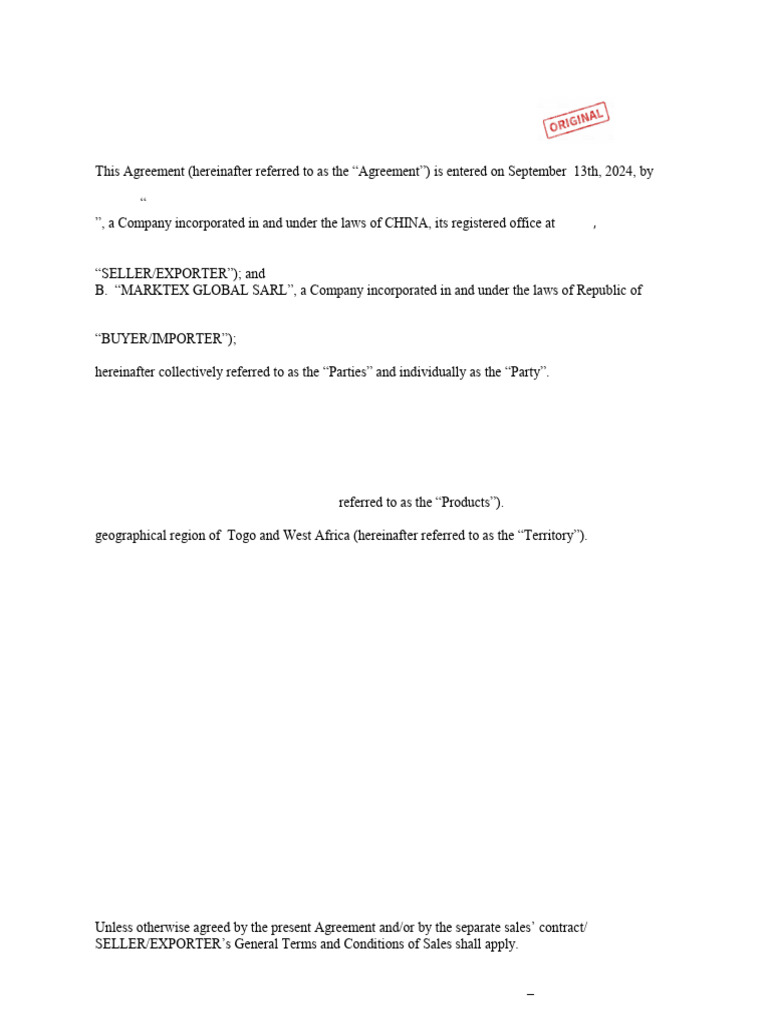 China-Agreement-Interlock Fabrics Tiki | PDF | Intellectual Property ...