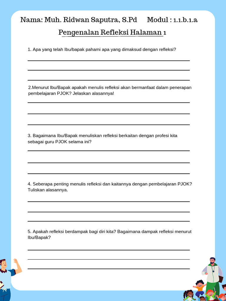 Menjawab Pertanyaan Lembar Kerja Biru Sederhana - 20240924 - 000228 - 0000 | PDF